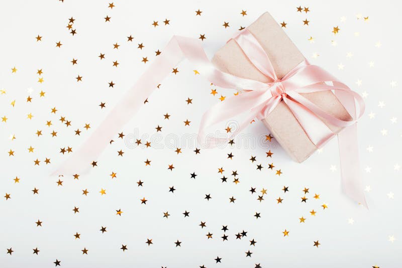 Present box and stars stock image. Image of greeting - 165635727