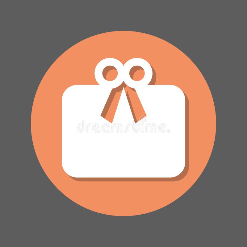 Gift, Present Flat Icon. Round Colorful Button, Circular Vector Sign ...