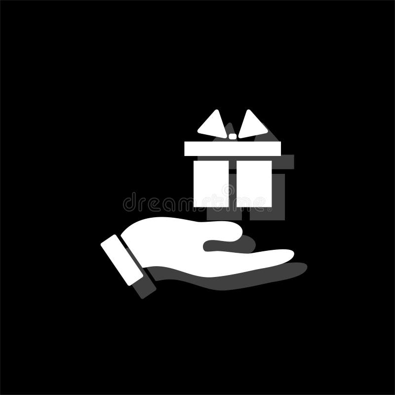 Gift present icon flat stock illustration. Illustration of shape ...