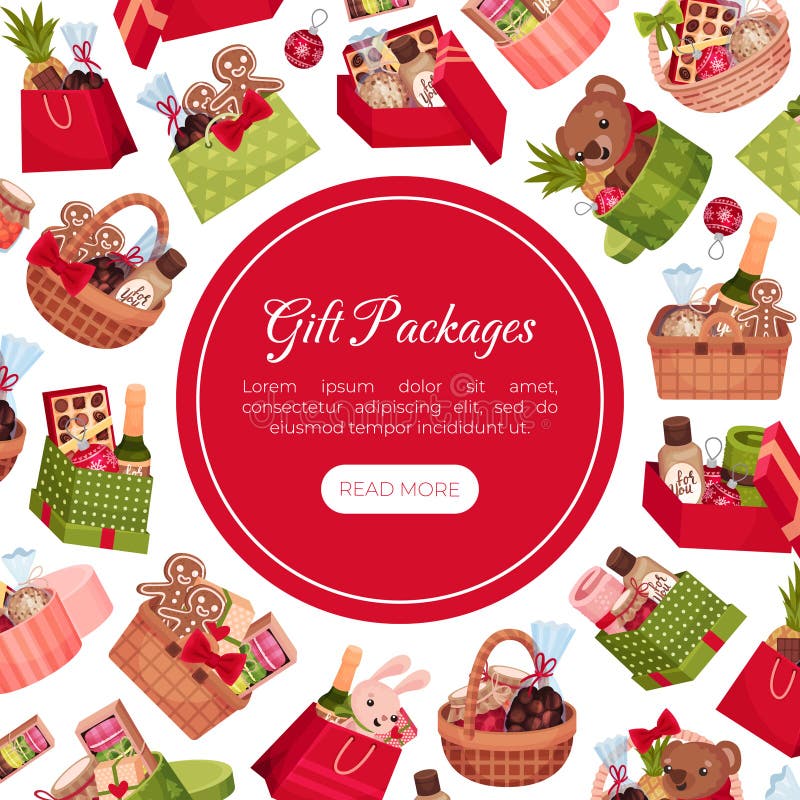 Gift and Present Shop Banner Design Vector Template Stock Vector ...