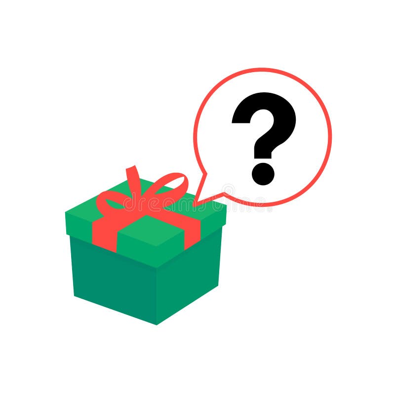 Gift and Question Mark Icon. Vector Illustration Eps 10 Stock ...