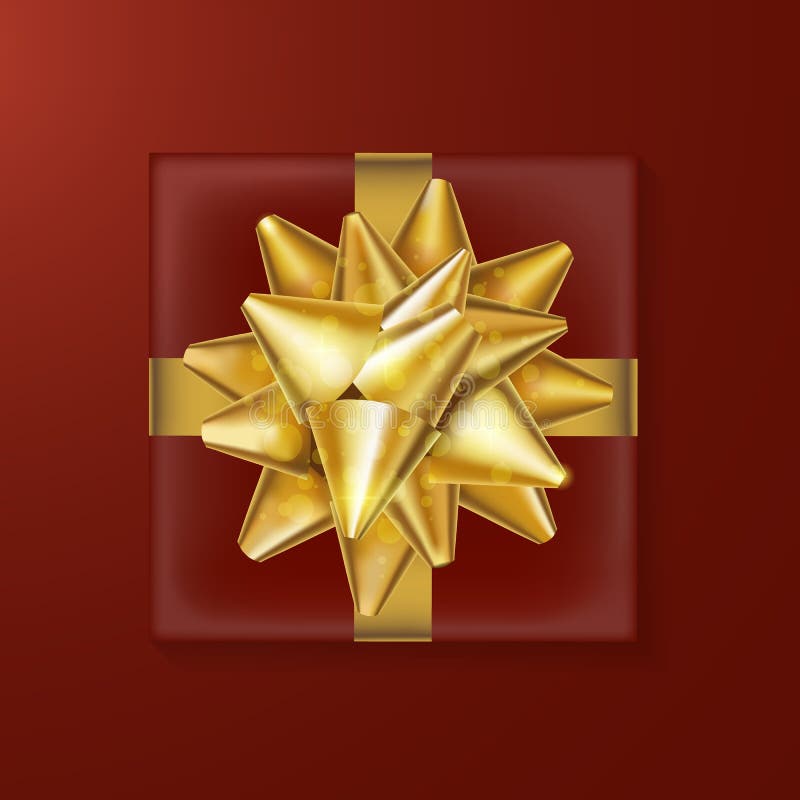 Gift. Realistic. Beautiful Bow. Vector Illustration. Design Stock ...