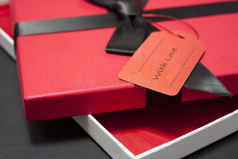 Gift in a red box stock photo. Image of love, gift, celebrate - 13130416