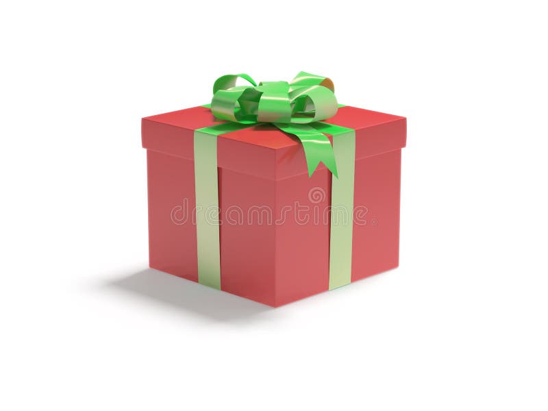 Gift in the red box stock illustration. Illustration of package - 9045174