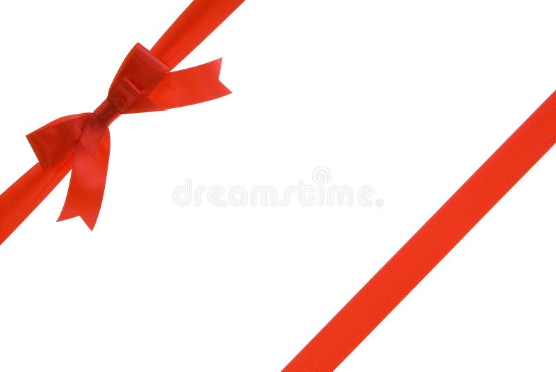 Ribbon with a Bow As a Gift on a White Background Stock Image - Image ...