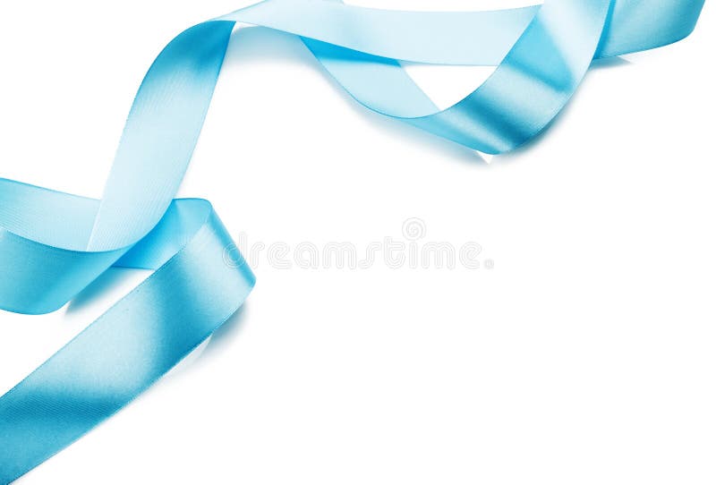 Baby Blue Ribbon and Bow Isolated Stock Image - Image of copy ...