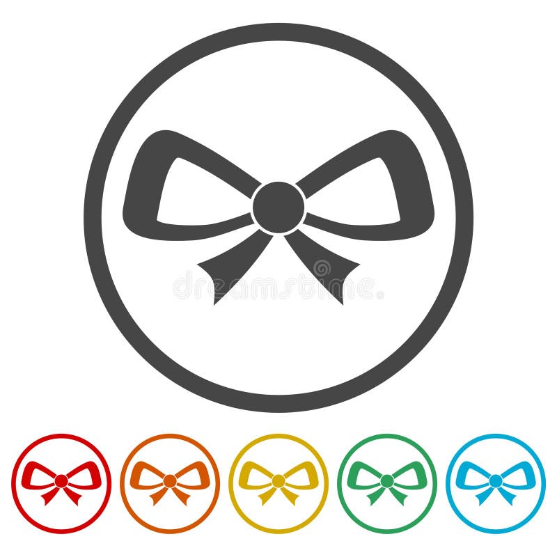 Gift Ribbon, Vector Bow Icon Stock Vector - Illustration of invitation ...