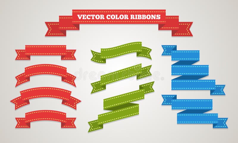 Gift Ribbons Decor in Vintage Style Stock Vector - Illustration of ...