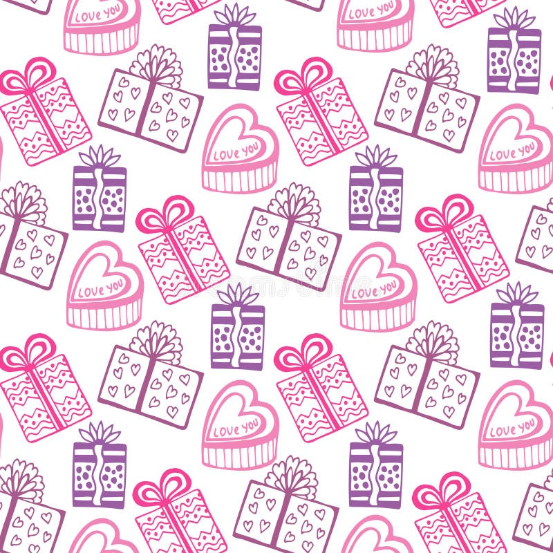 Gift Seamless Pattern. Seamless Happy Birthday Colorful Pattern Stock ...
