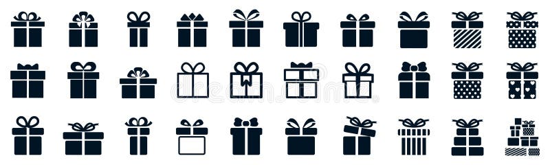Gift Set Different Icon, Collection Gift Signs - Vector Stock Vector ...