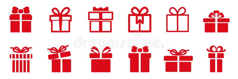 Gift Set Different Icon, Collection Gift Signs - Vector Stock Vector ...