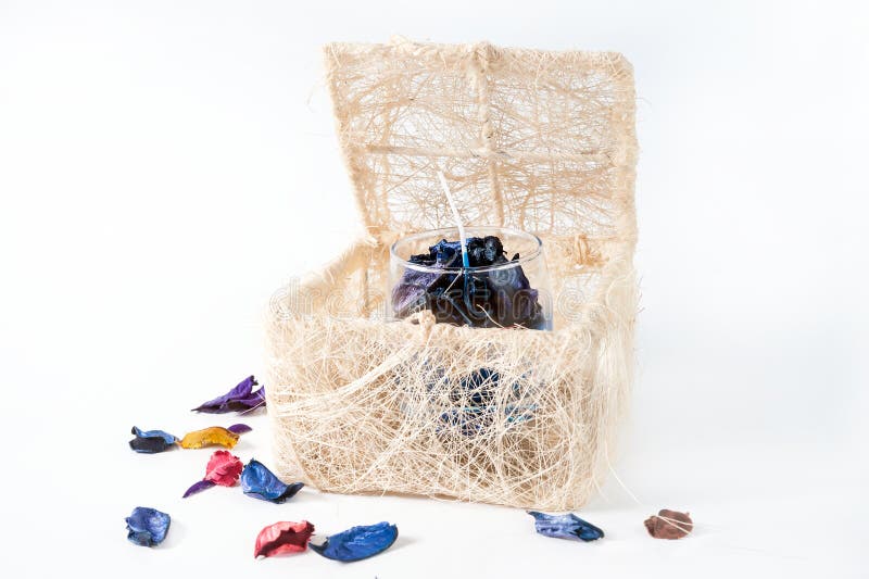 Gift wicker basket stock photo. Image of concepts, hearts - 31325478