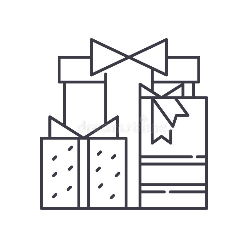 Money Gift Symbol Icon, Black Vector Sign with Editable Strokes ...