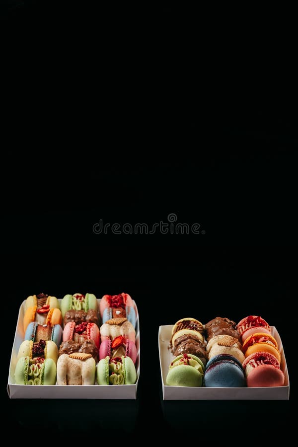Gift Set of Large Colored Macaroons with Different Fillings and ...