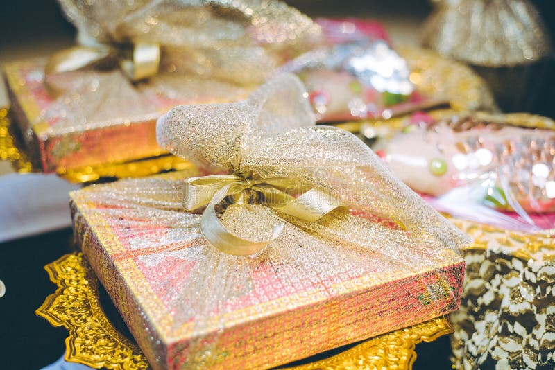 Gift Set for Thai Wedding Caremony Stock Photo - Image of bride ...