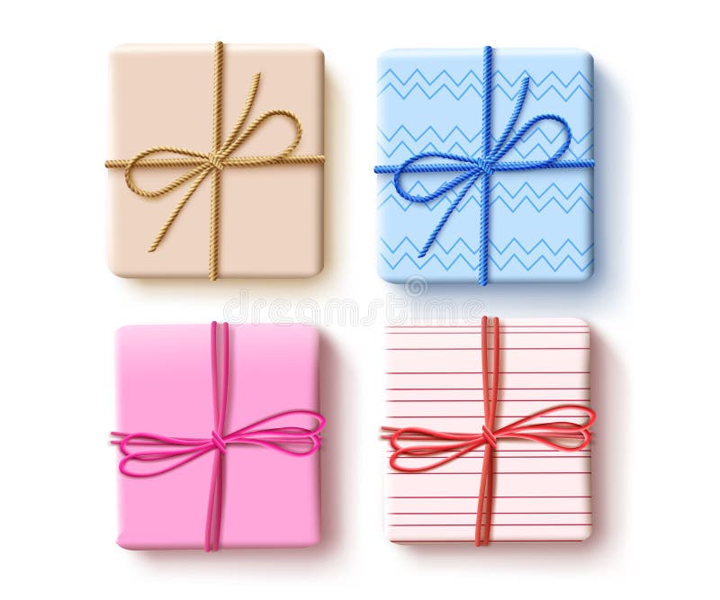 Gift Set Vector Elements. Gifts Element for Birthday, Anniversary ...