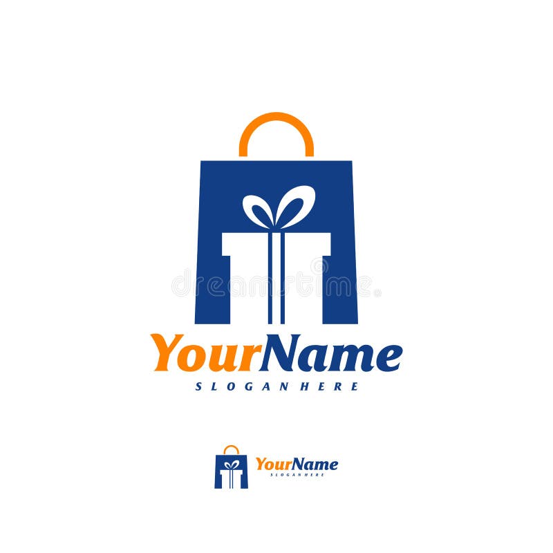 Gift Shop Logo Design Template. Shop Gift Logo Concept Vector Stock ...