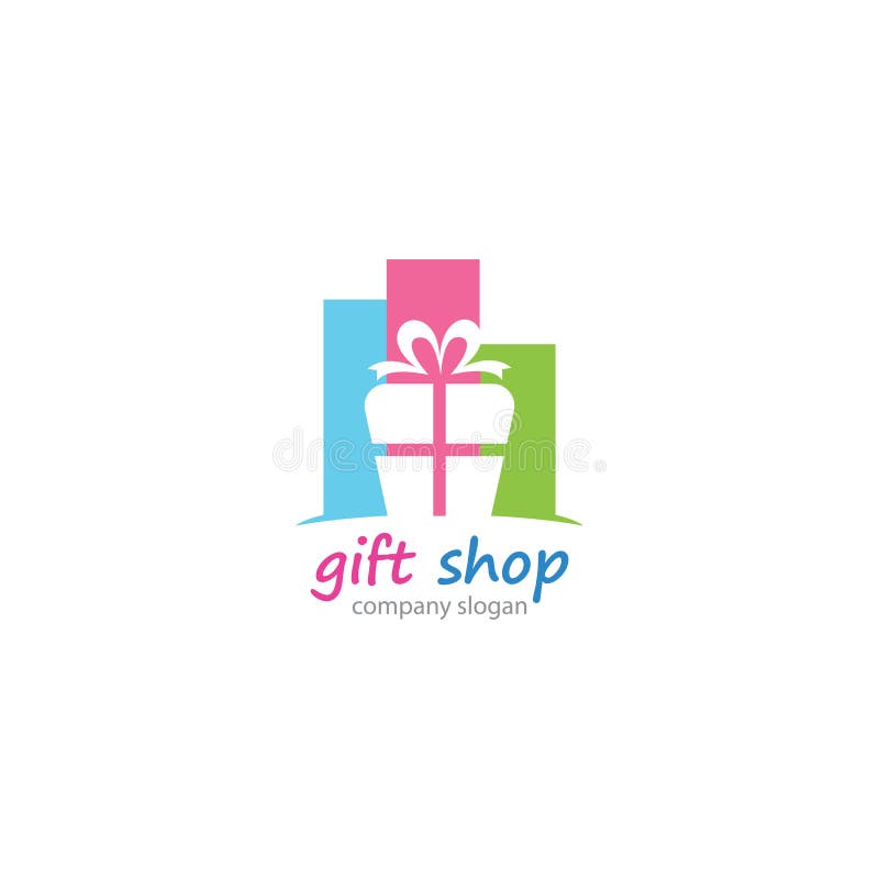 Gift Shop Logo Symbol Template Design Vector. Stock Vector ...