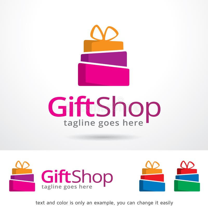 Gift Shop Logo Template Design Vector Stock Vector - Illustration of ...