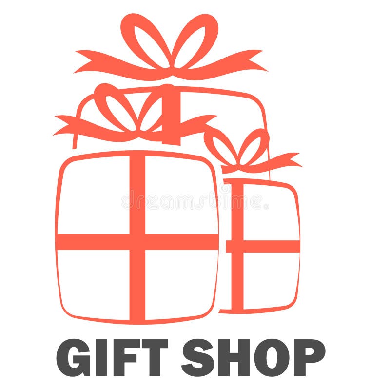 Gift Shop Logo Template Design Stock Vector - Illustration of ...