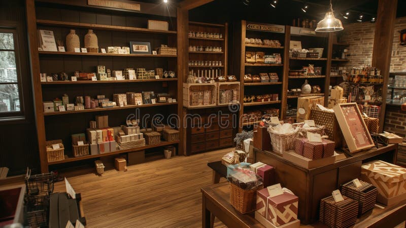 Gift Shop with Unique Items and Gift Wrapping Services Stock Image ...