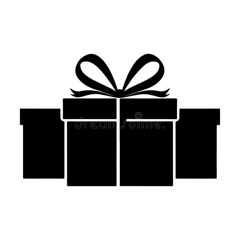 Gift Silhouette Art Decorative Vector Featuring Creative Design ...