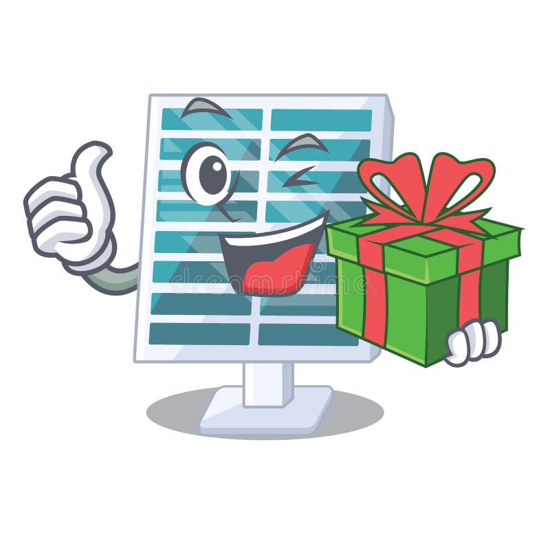 With Gift Solar Panels on the Mascot Roofs Stock Vector - Illustration ...