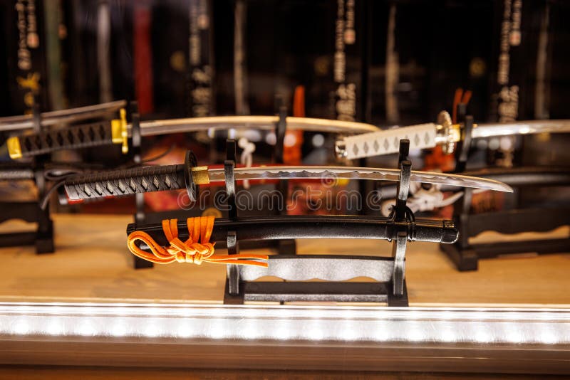 Gift Souvenirs in Samurai Katana Sword Form Stock Image - Image of ...