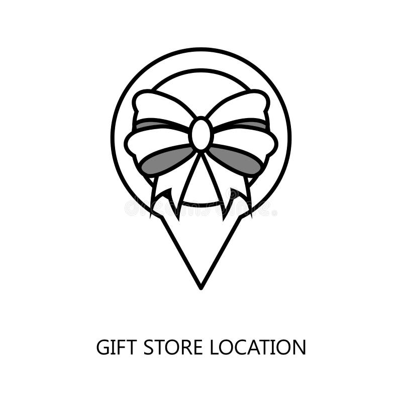 Gift Store Location Icon. Trendy Flat Vector Gift Store Location Icon ...