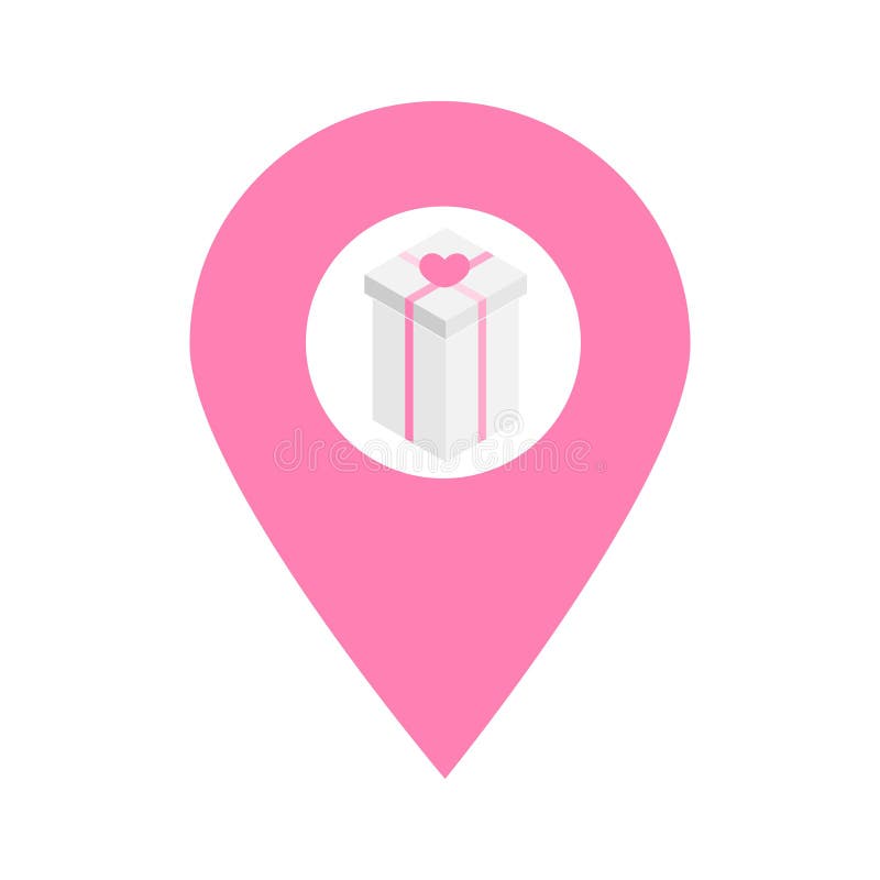 With Gift Map Pointer Navigation Pin Mascot Cartoon Stock Vector ...