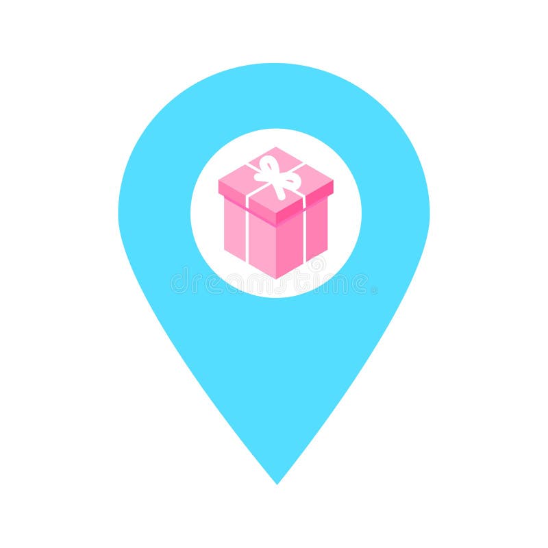 With Gift Map Pointer Navigation Pin Mascot Cartoon Stock Vector ...
