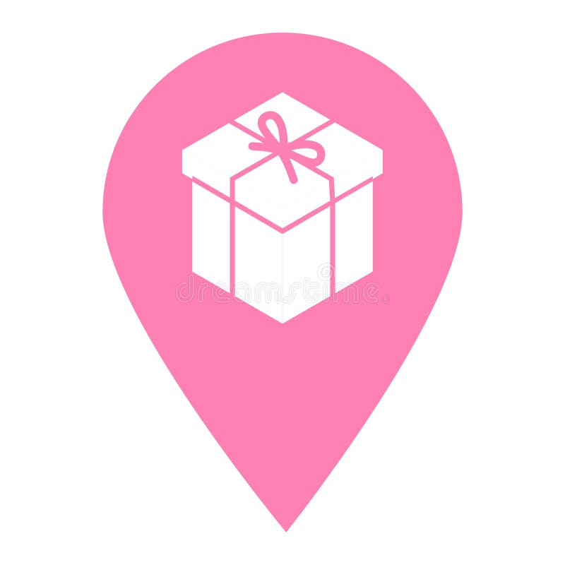 With Gift Map Pointer Navigation Pin Mascot Cartoon Stock Vector ...