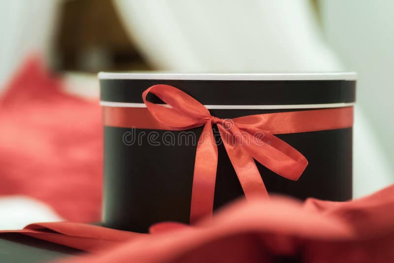 Gift Surprise Box with Red Ribbon Stock Image - Image of holiday ...