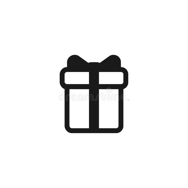Gift Symbol Icon in Flat Style Stock Vector - Illustration of icon ...