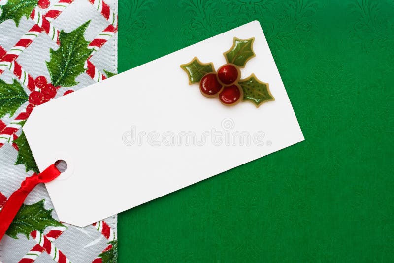 Gift Tag stock image. Image of leaf, berries, copy, background - 11947645