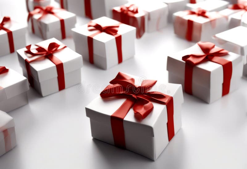 Gift Technology Ai Boxes White Olated Package Present Box Ribbon ...