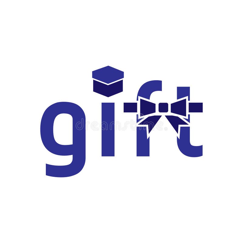 Gift Text Logotype Vector Template Stock Vector - Illustration of ...