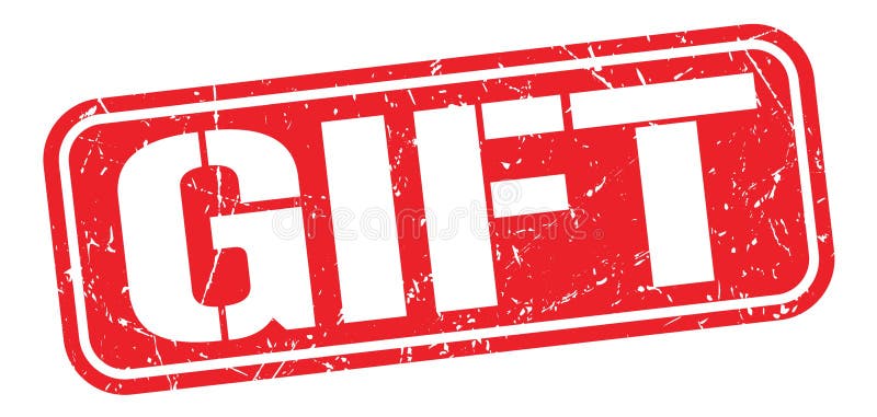 GIFT Text Written on Red Stamp Sign Stock Illustration - Illustration ...