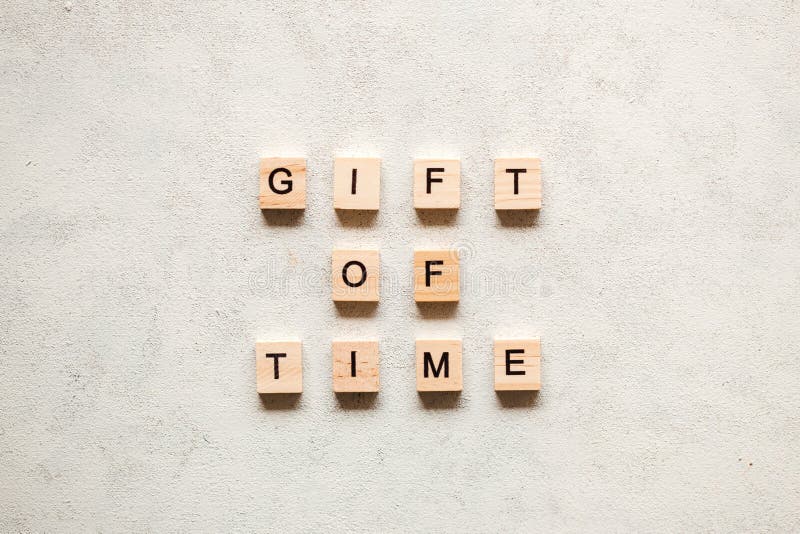 Gift of time concept stock photo. Image of letter, eternity - 177979476