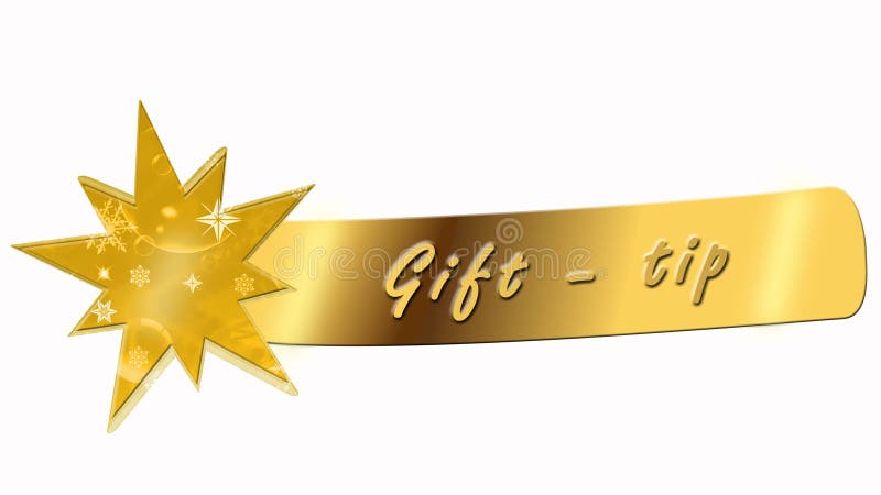 Gift - Tip Banner With Star Stock Illustration - Illustration of white ...