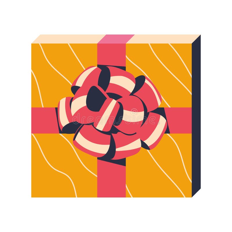 Gift top view stock vector. Illustration of decoration - 261153390