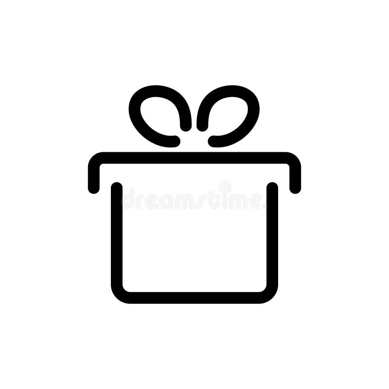Gift Vector Icon. Gift Box in Modern Linear Design. Gift Line Icon ...