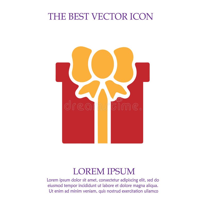 Gift Vector Icon EPS 10. Simple Isolated Present Sign Symbol Stock ...