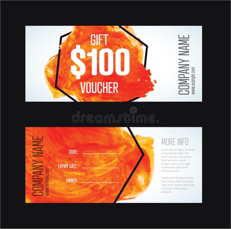 Gift voucher card template stock vector. Illustration of elegant ...
