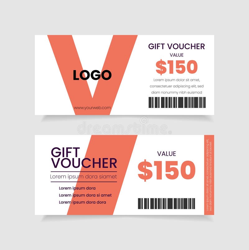 Gift Voucher, Coupon, Gift Card Template Stock Vector - Illustration of ...
