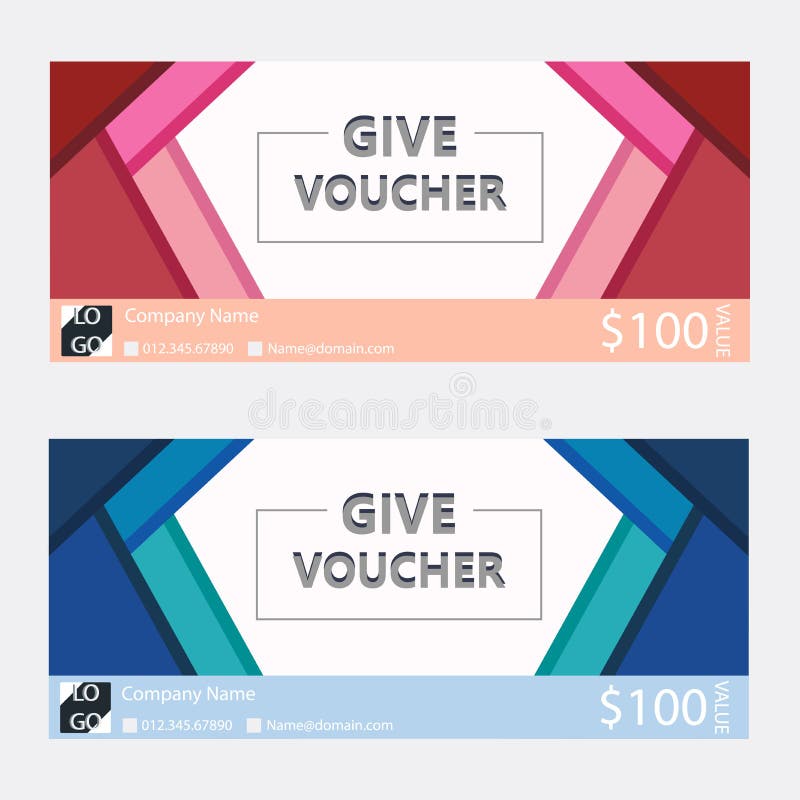 Gift Voucher,Coupon Template with Flat Design Stock Illustration ...