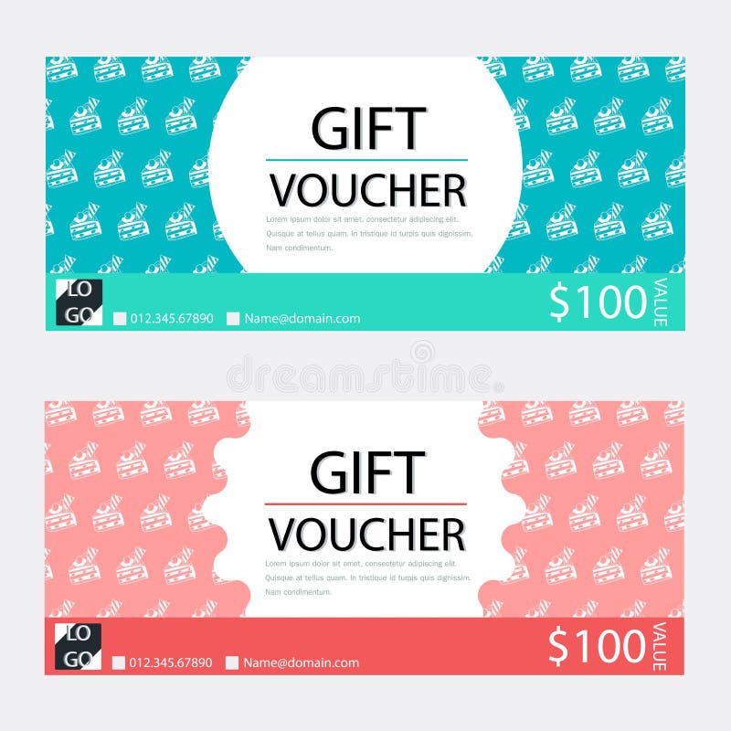 Vector Gift Vouchers with Geometric Shape Pattern Stock Vector ...