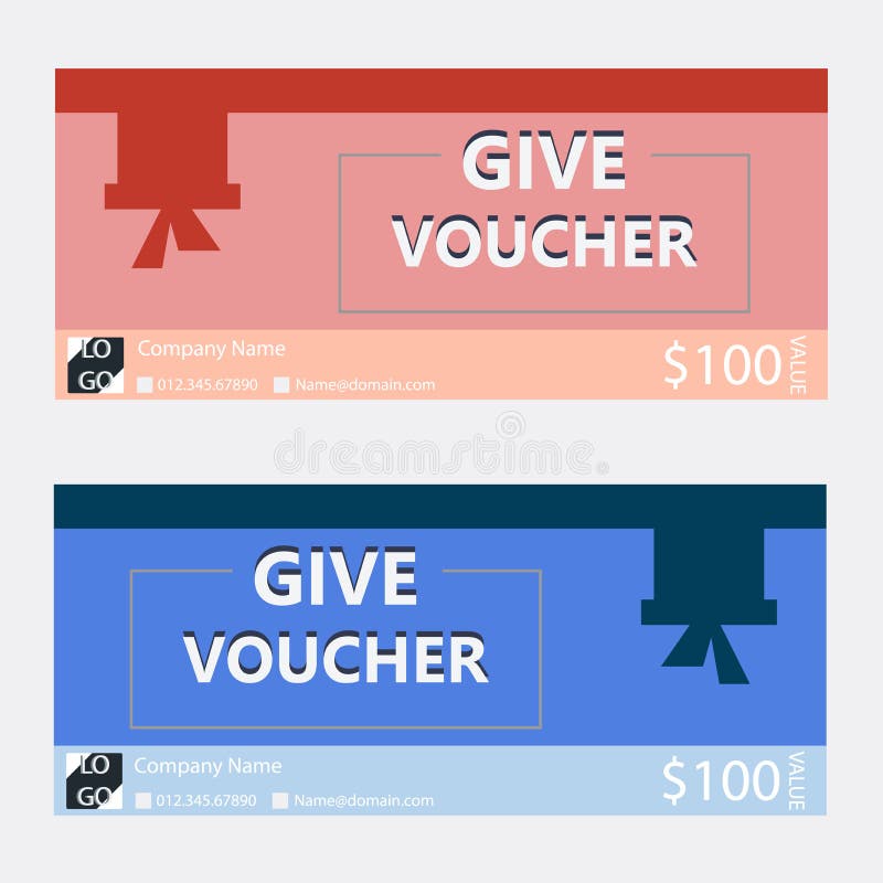 Gift Voucher,Coupon Template with Flat Design Stock Illustration ...