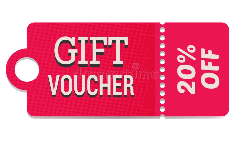 Gift Voucher Coupon Template with Halftone Texture. Pink Discount ...