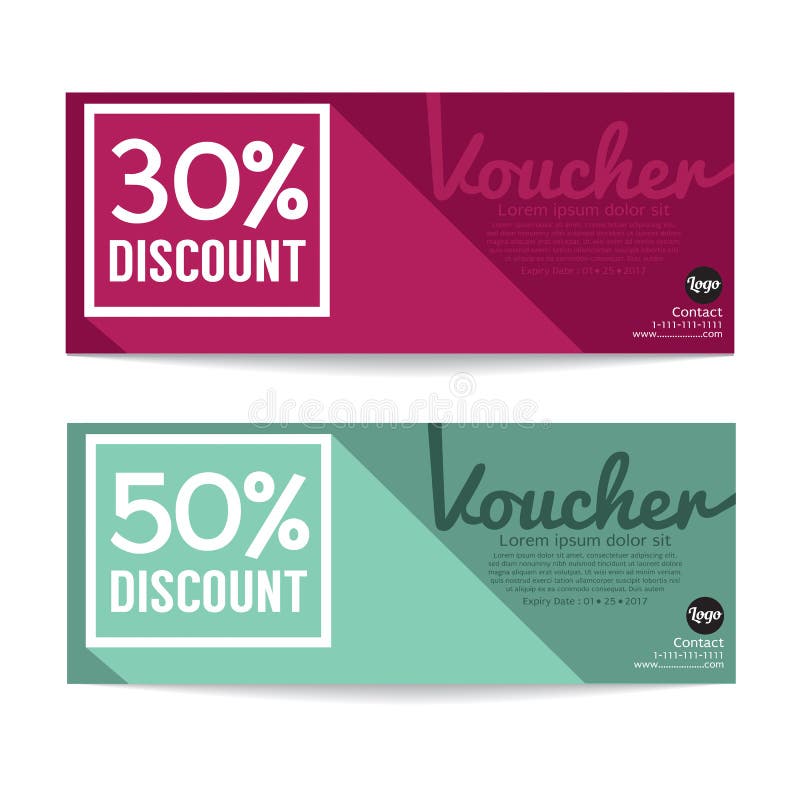 Gift Voucher Coupon Template. Stock Vector - Illustration of elegant ...